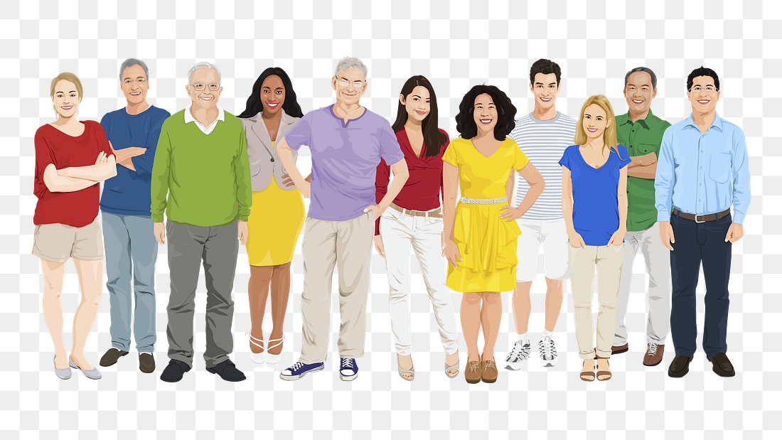 Png diverse people design element, | Premium PNG - rawpixel