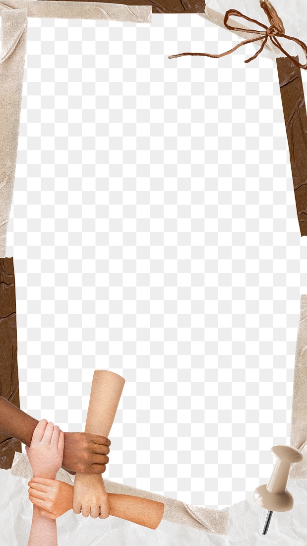 Diverse united hands png frame, | Premium PNG - rawpixel