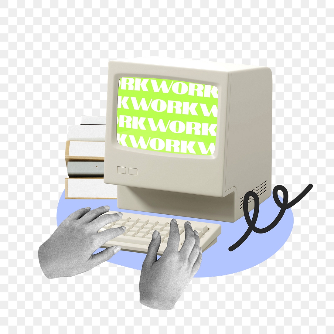 Retro computer png sticker, creative | Premium PNG - rawpixel