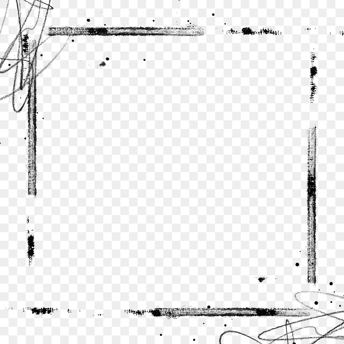 Black ink frame png, transparent | Premium PNG - rawpixel