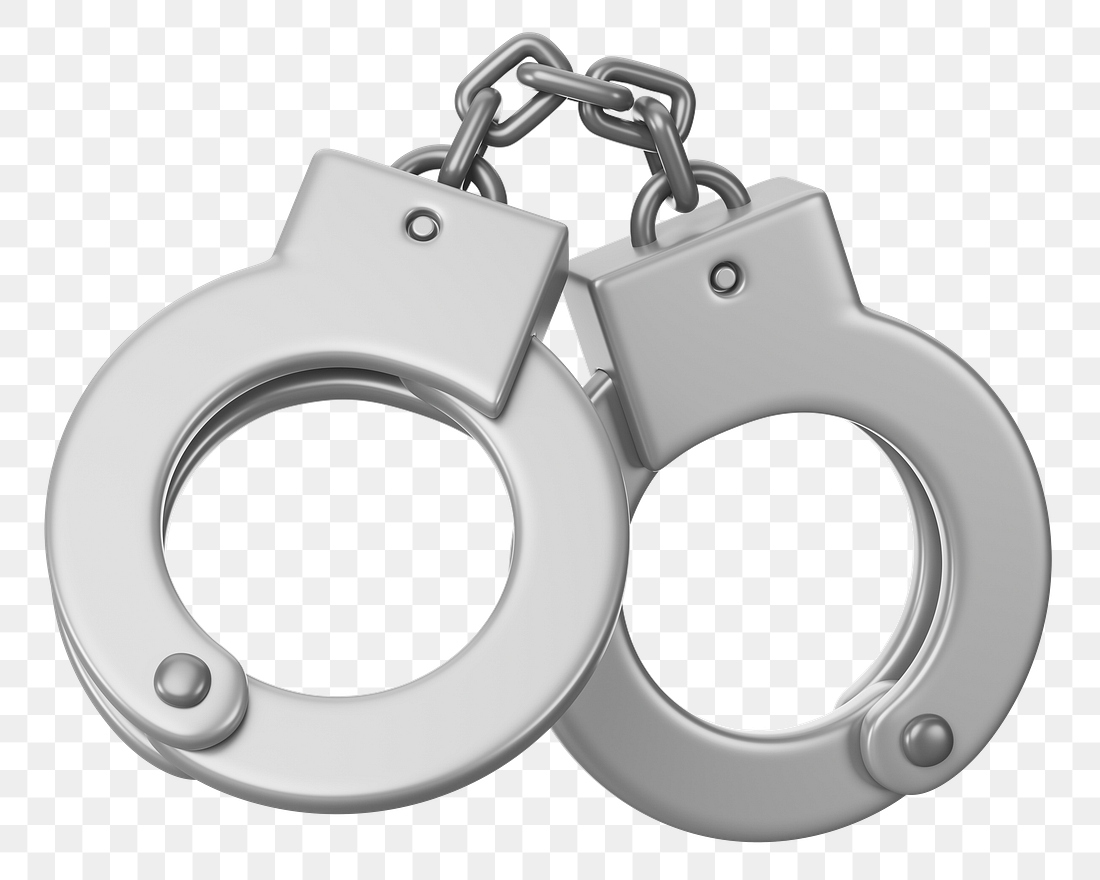 Silver handcuffs png 3D element | Premium PNG - rawpixel