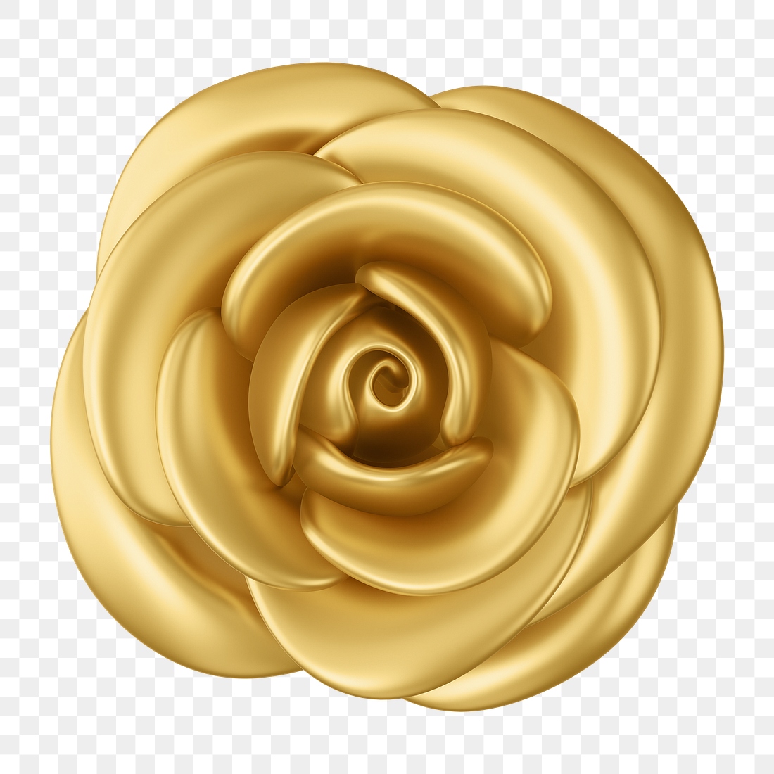 Golden rose png flower, 3D | Premium PNG - rawpixel