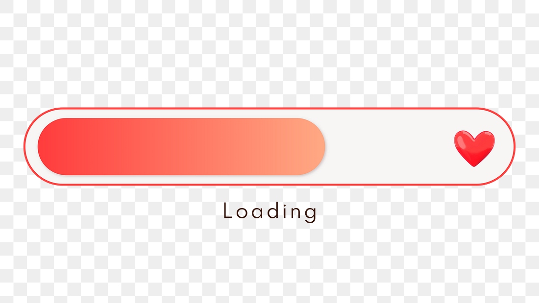 Heart loading bar png 3D | Premium PNG - rawpixel
