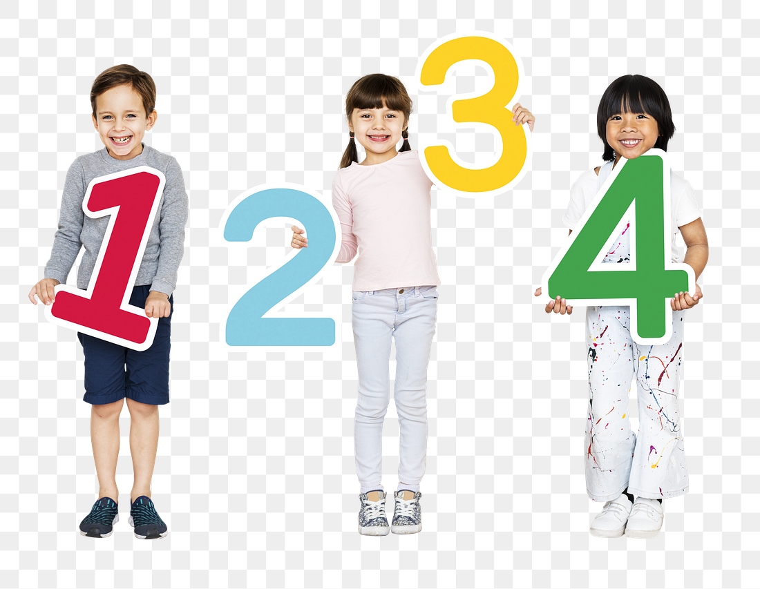 Kids numbers png, transparent background | Premium PNG - rawpixel