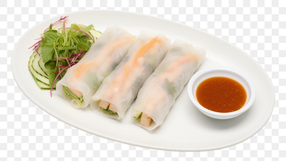 PNG Vietnamese spring roll dish | Free PNG - rawpixel