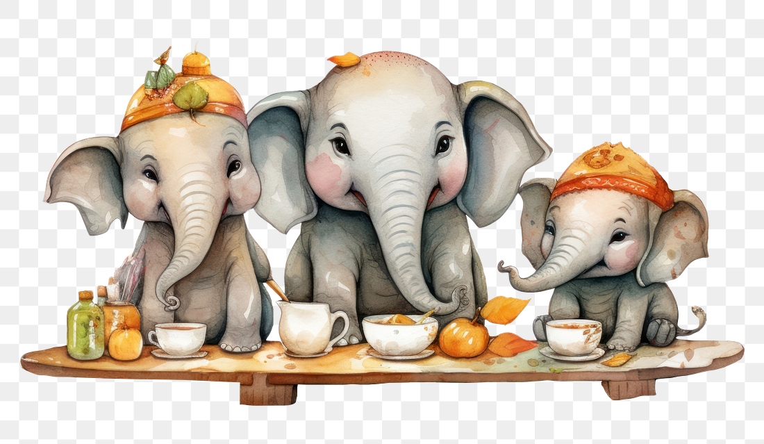 PNG Cute elephant family cartoon | Free PNG - rawpixel
