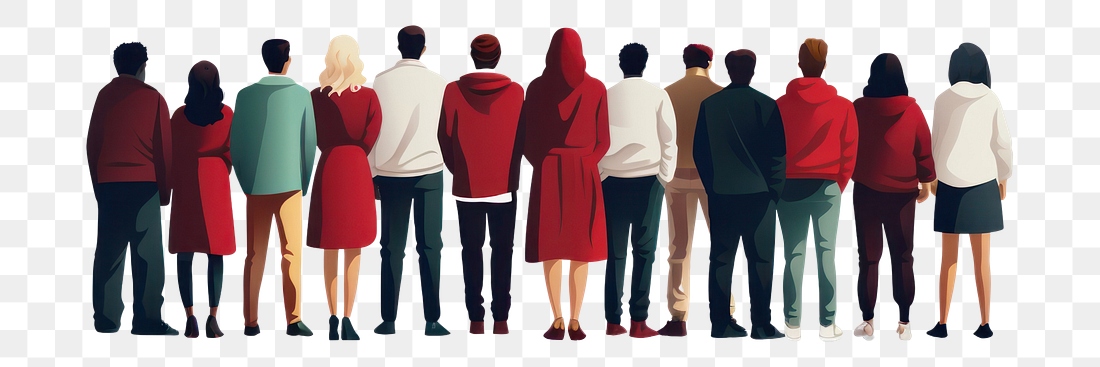 PNG Standing people crowd back | Premium PNG - rawpixel