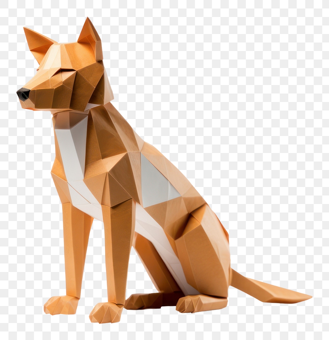 PNG Dingo origami mammal animal. | Free PNG - rawpixel