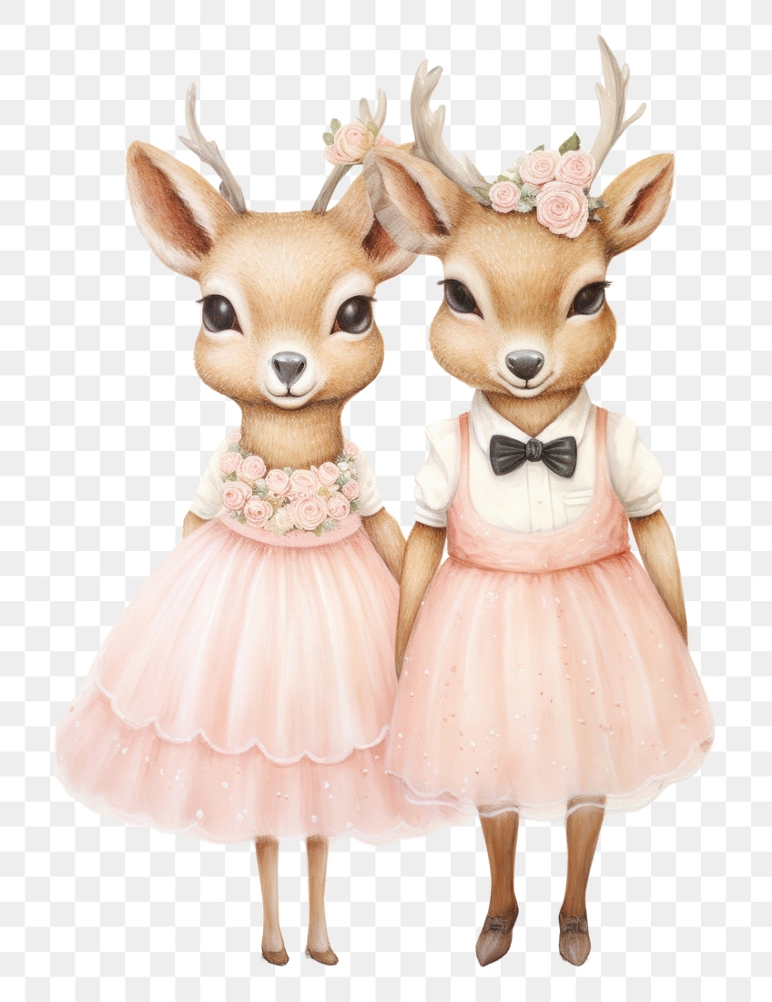 PNG Couple deer costumes wedding | Premium PNG - rawpixel