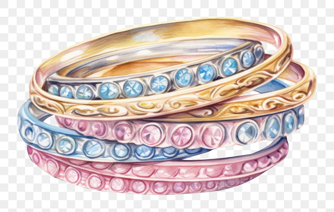 PNG Jewelry bangles white background | Free PNG - rawpixel