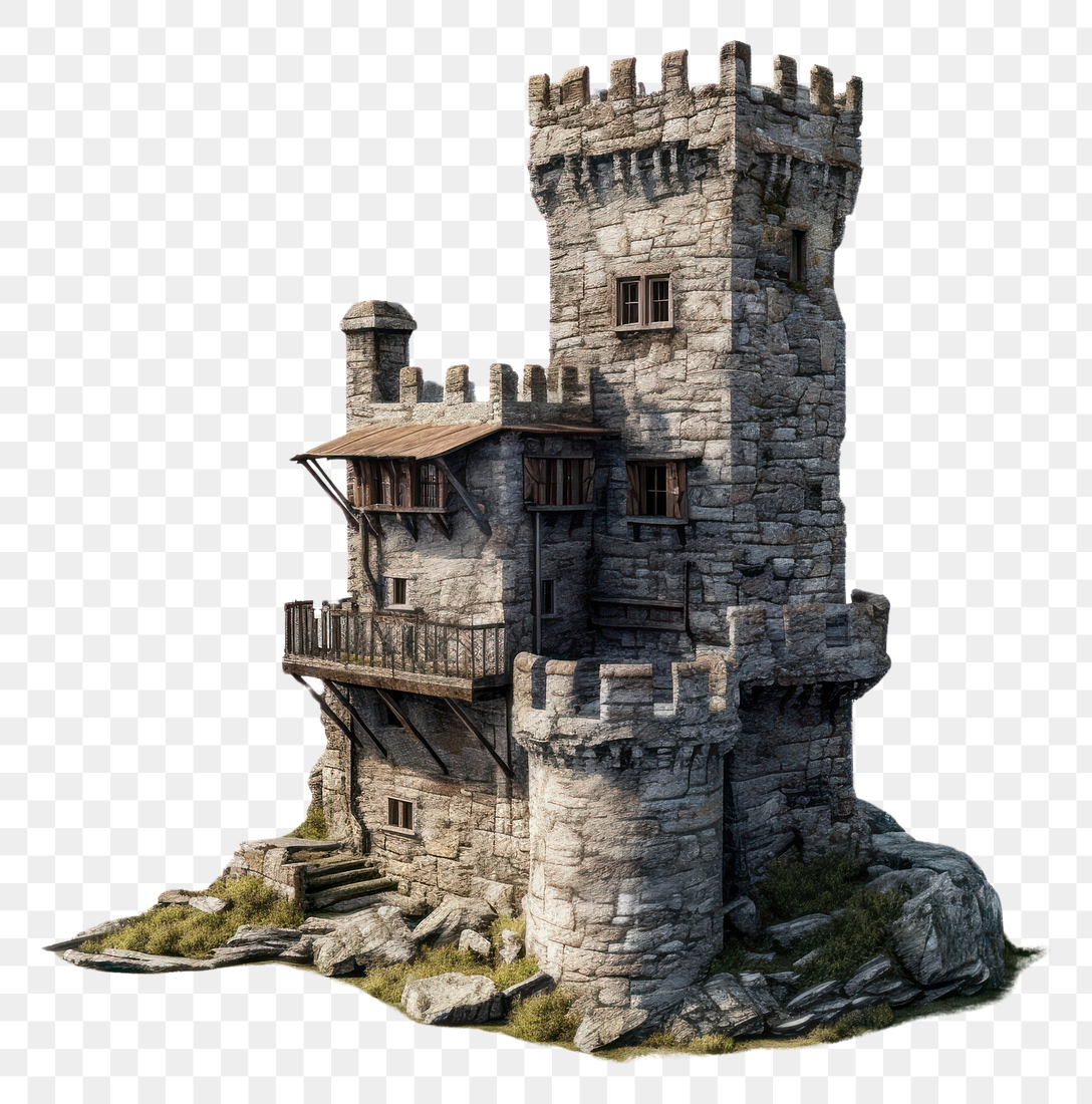 PNG Watchtower photo stone castle | Premium PNG - rawpixel