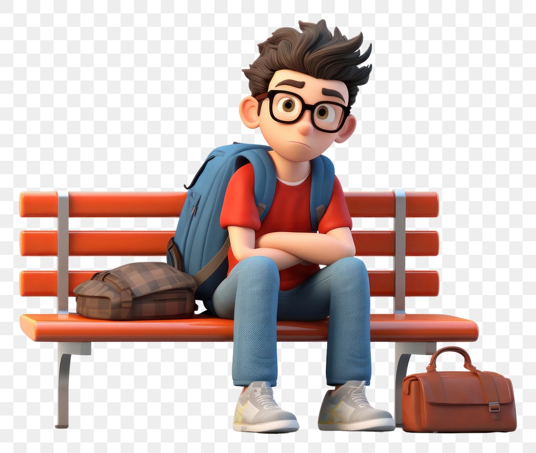 PNG Bored guy waiting furniture | Premium PNG - rawpixel