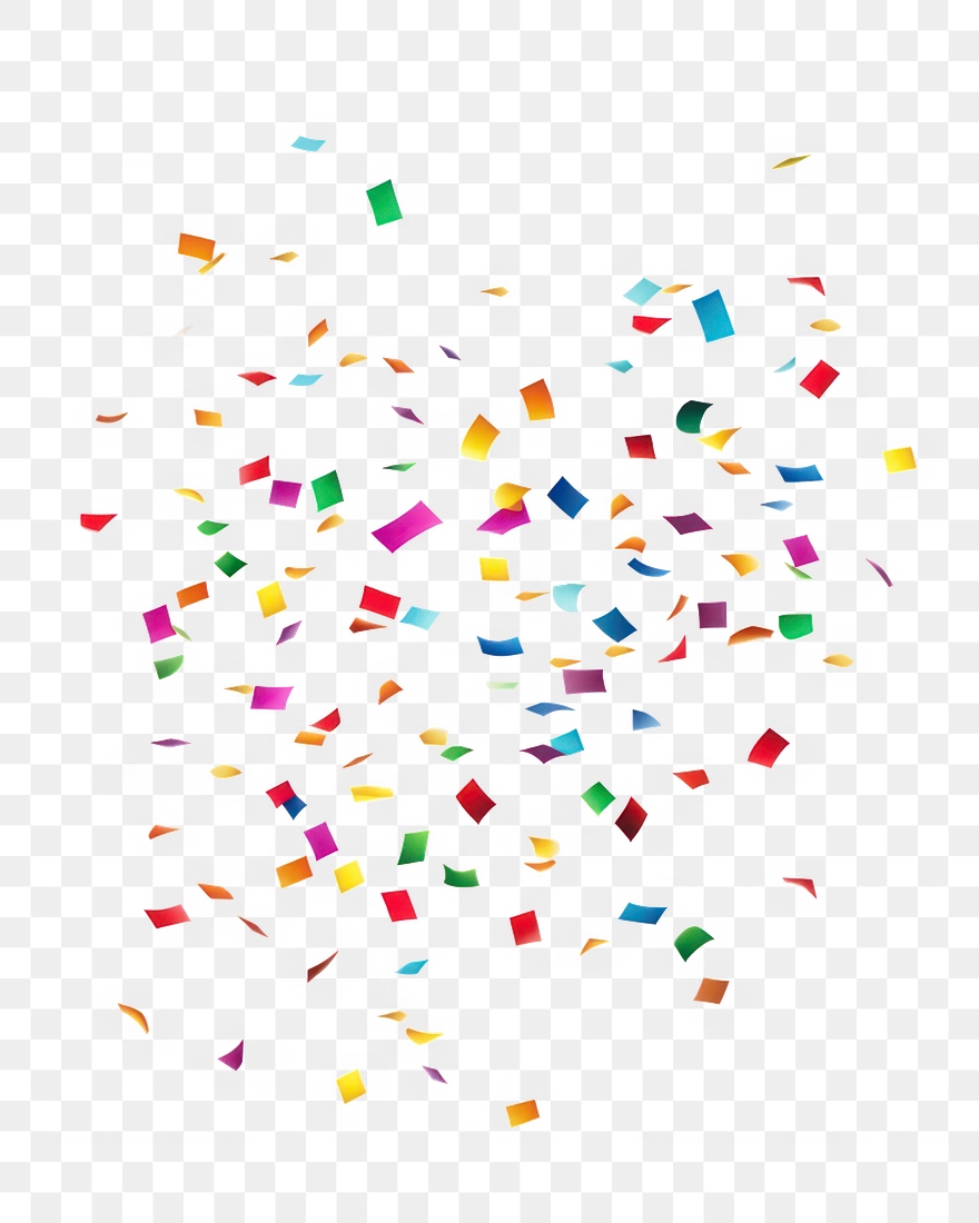 Colorful confetti effect png, transparent | Free PNG - rawpixel