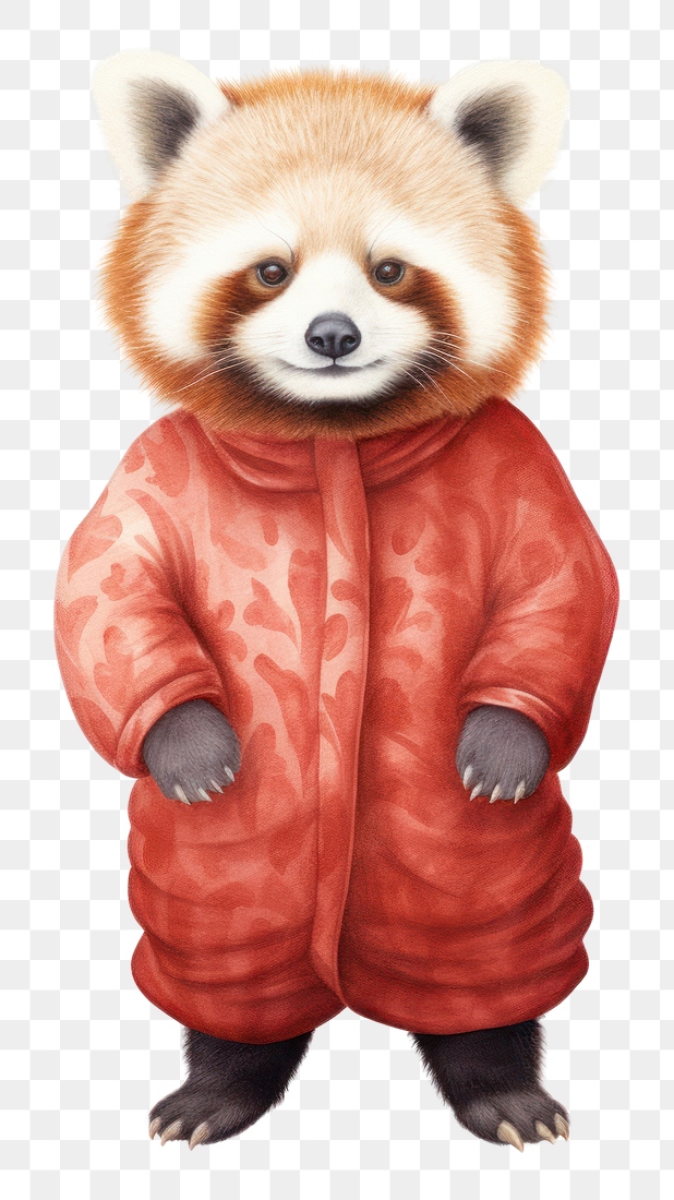 PNG Christmas day red panda | Free PNG - rawpixel