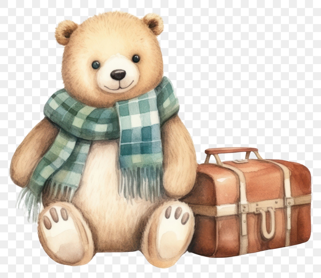 PNG Sloth luggage suitcase cartoon. | Free PNG - rawpixel