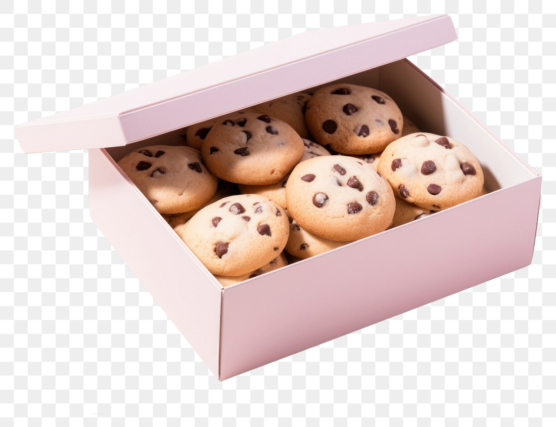 PNG Chocoloate chips cookies box | Premium PNG - rawpixel