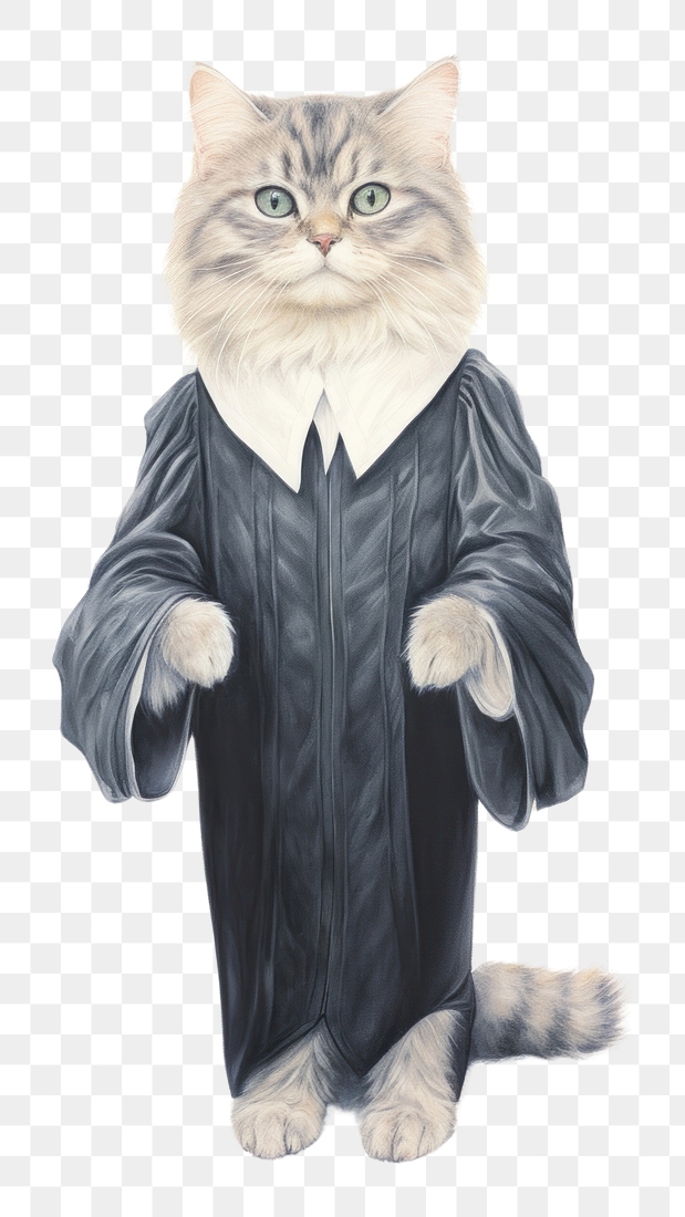 PNG Judge cat drawing portrait | Premium PNG - rawpixel
