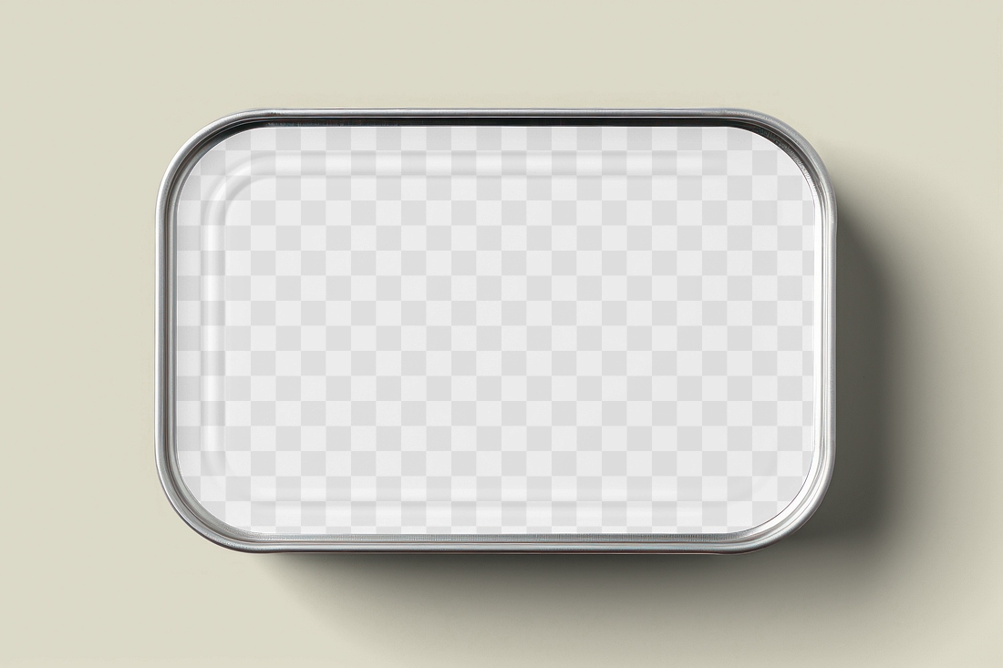 Flat tin png, transprent mockup | Free PNG - rawpixel