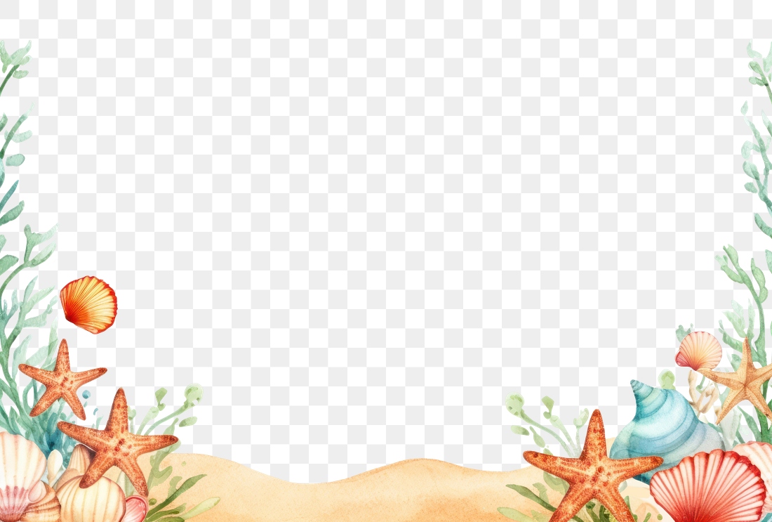 PNG Beach themed border backgrounds | Premium PNG - rawpixel