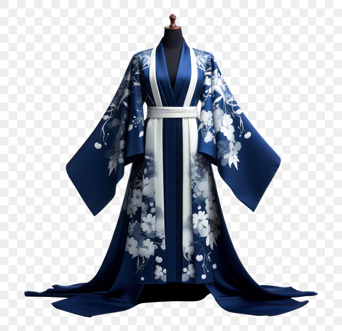PNG Traditional dark blue kimono | Premium PNG - rawpixel