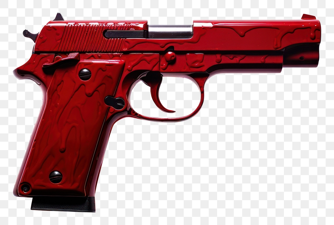PNG Gun silouhette red handgun | Premium PNG - rawpixel