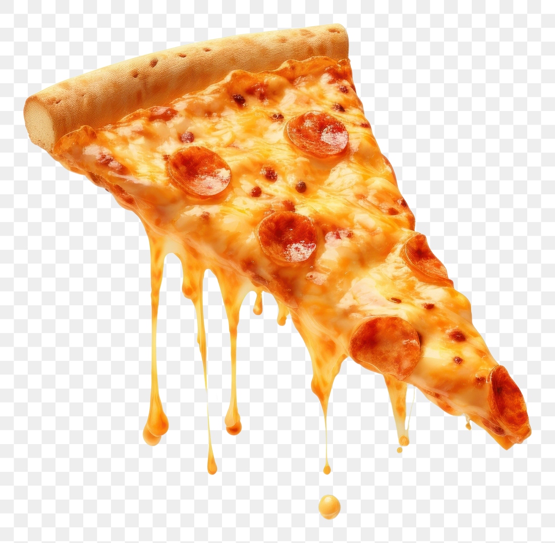 PNG Cheese pizza slice being | Free PNG - rawpixel