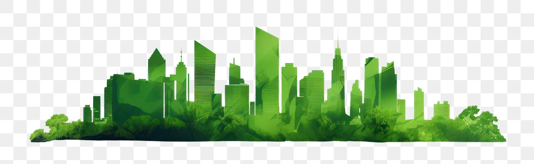 PNG Minimal green city silhouette | Premium PNG - rawpixel