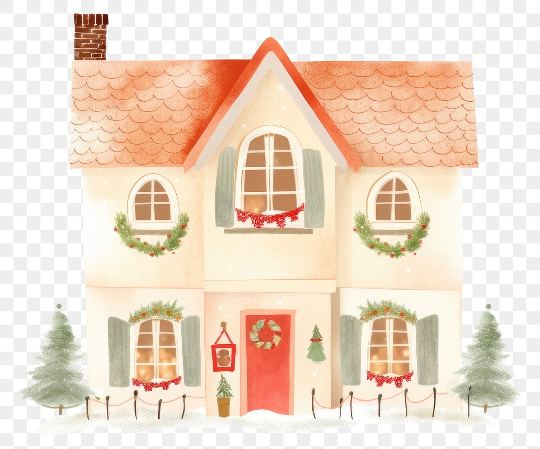PNG Cute Christmas home christmas | Premium PNG - rawpixel
