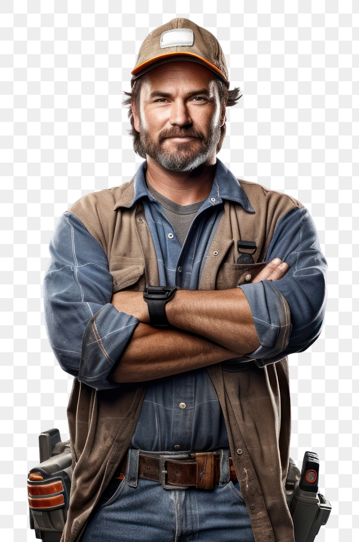 PNG Professional tradesman portrait helmet | Premium PNG - rawpixel