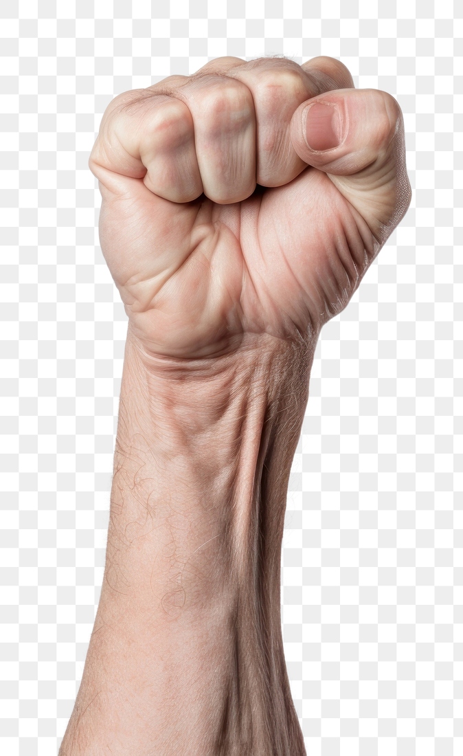 PNG Hand fist gesturing strength. | Premium PNG - rawpixel