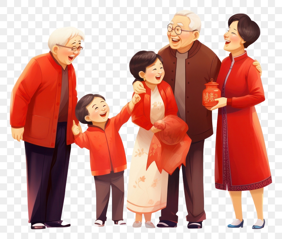 PNG Family cute illustration greeting. | Premium PNG - rawpixel