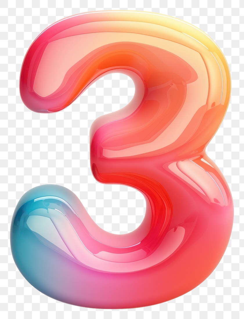 PNG Number 3 shape creativity | Premium PNG - rawpixel