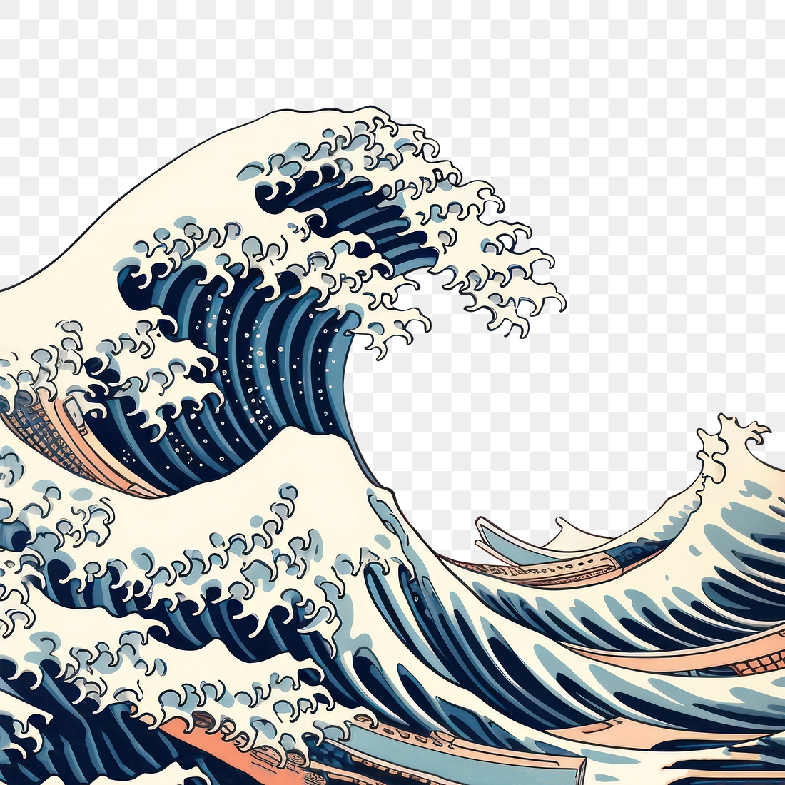 PNG Wave pattern drawing nature. | Premium PNG - rawpixel