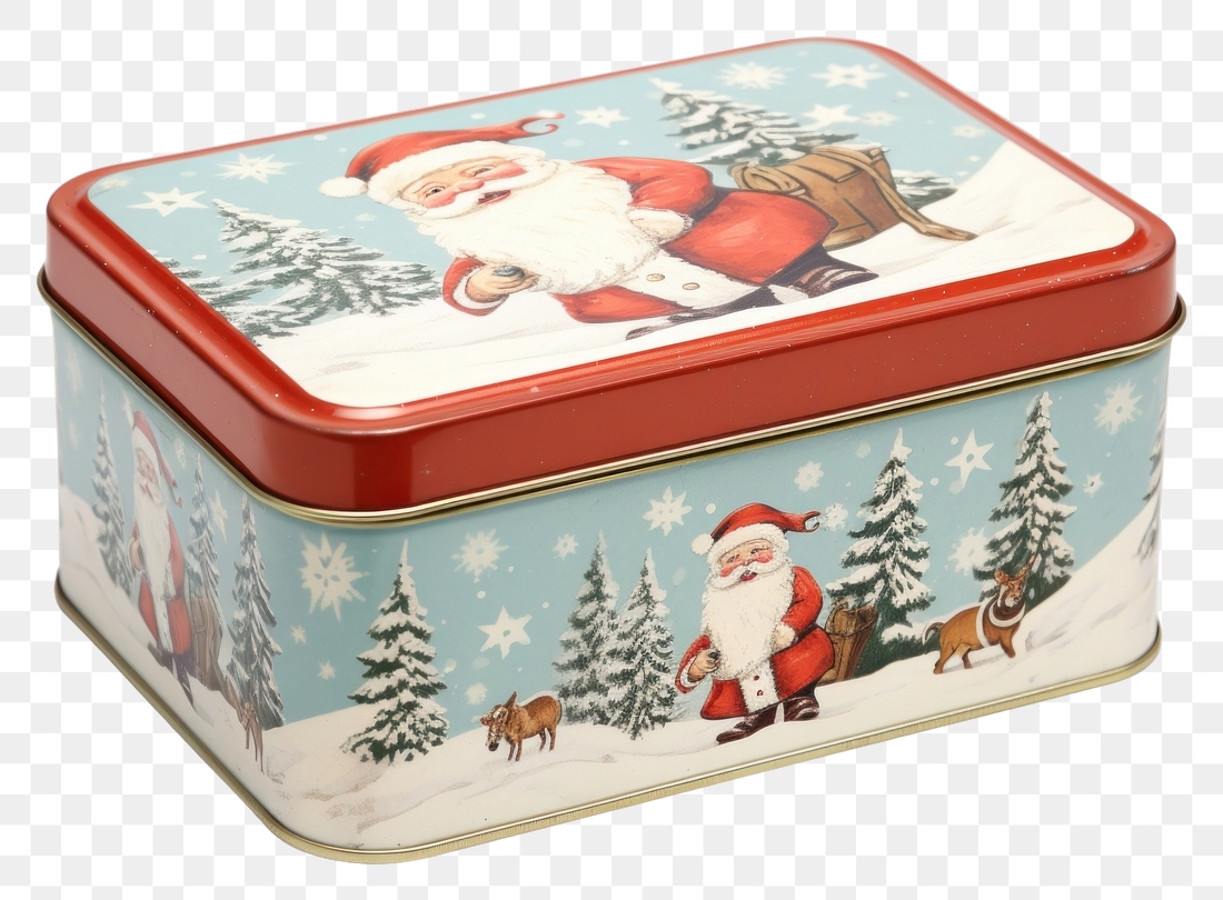PNG Christmas tin box representation | Premium PNG - rawpixel