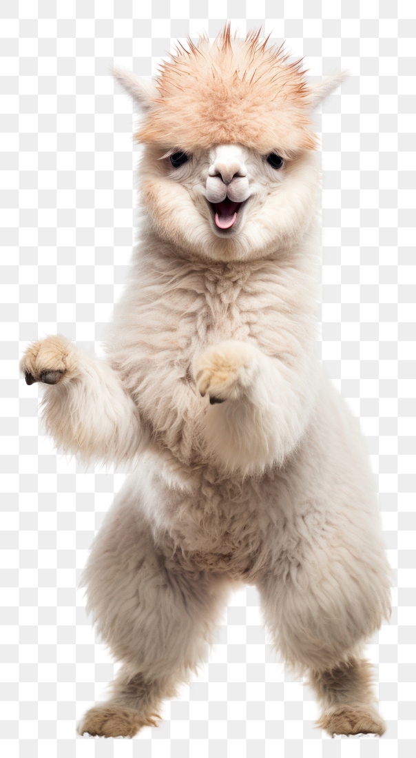 PNG Happy smiling dancing alpaca | Free PNG - rawpixel
