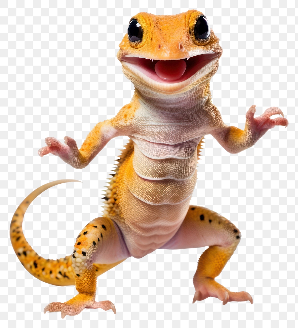 PNG Happy smiling dancing gekko | Premium PNG - rawpixel