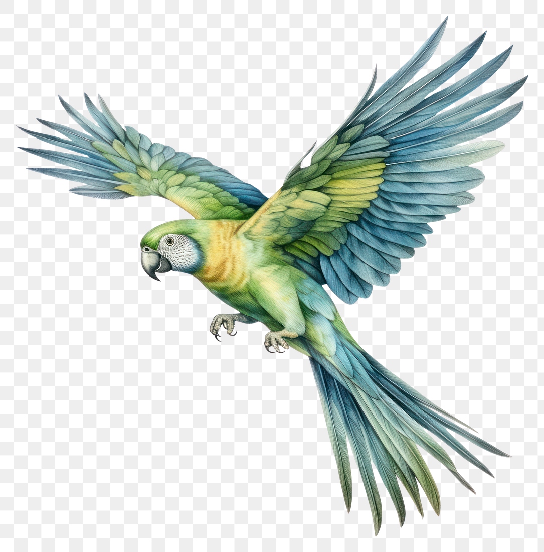 PNG Parot flying drawing parrot | Free PNG - rawpixel