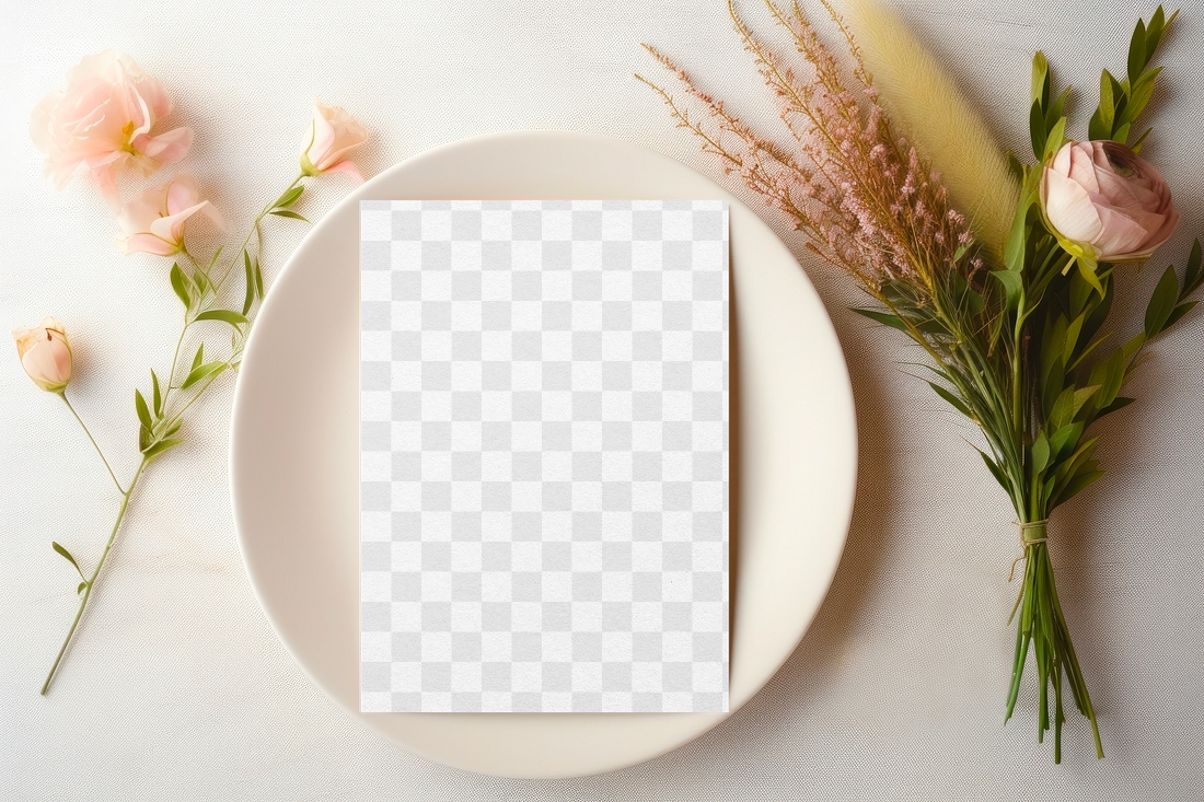 Wedding menu card png mockup, | Premium PNG - rawpixel