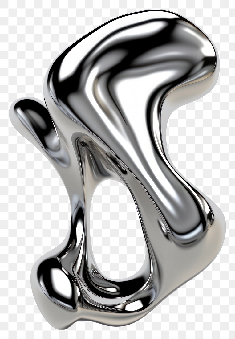 PNG Abstract fluid shape chrome | Premium PNG - rawpixel