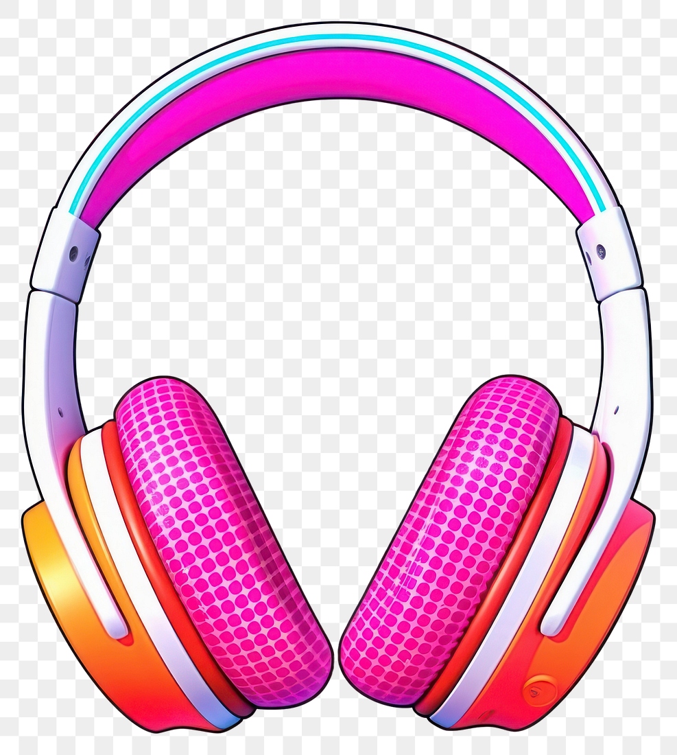 PNG Neon headphone headphones headset | Premium PNG - rawpixel