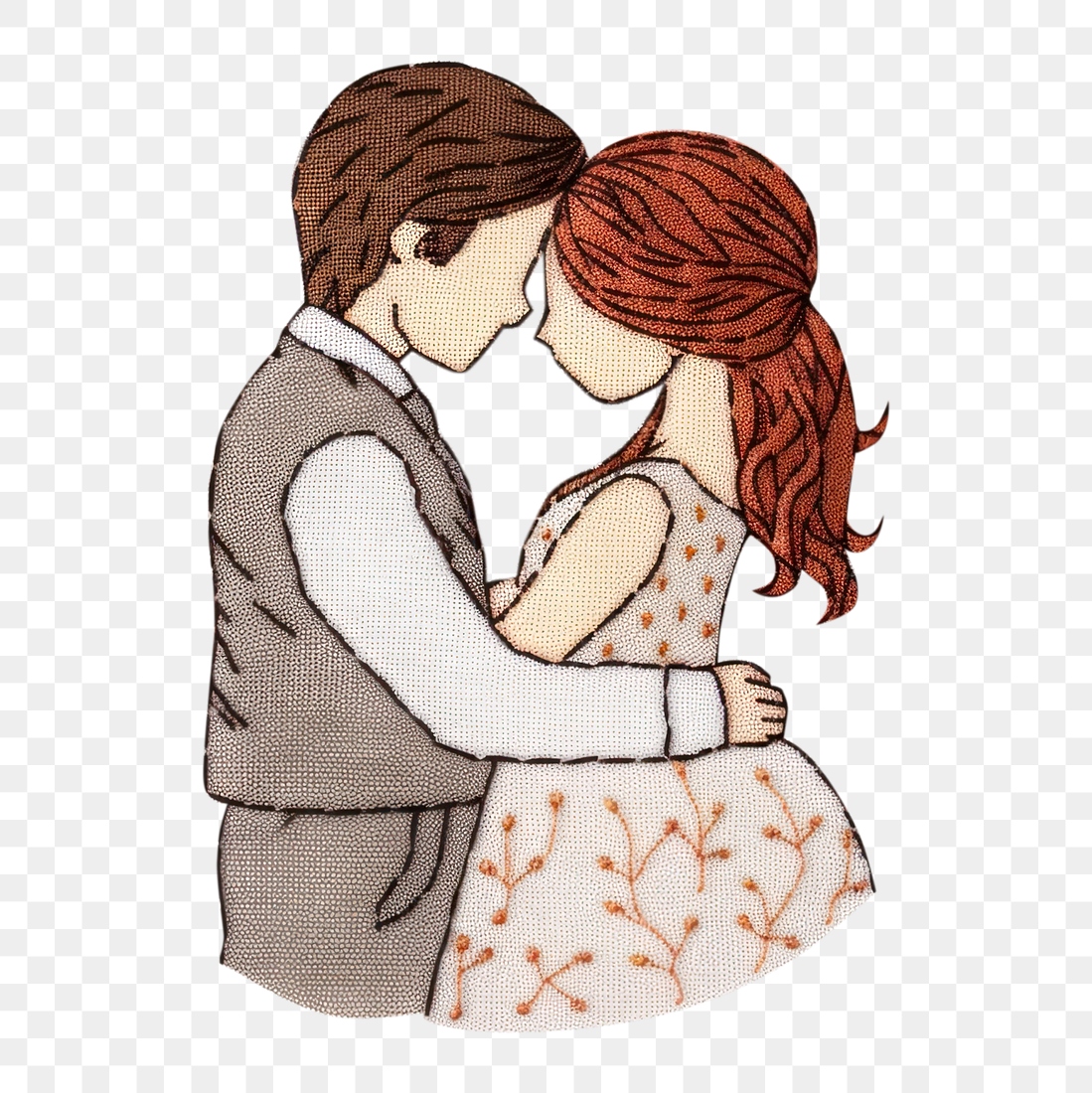 Kissing hugging affectionate togetherness. | Free PNG - rawpixel