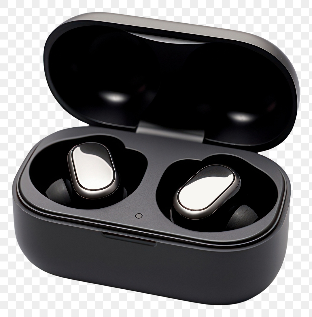 PNG Wireless earbuds black white | Premium PNG - rawpixel