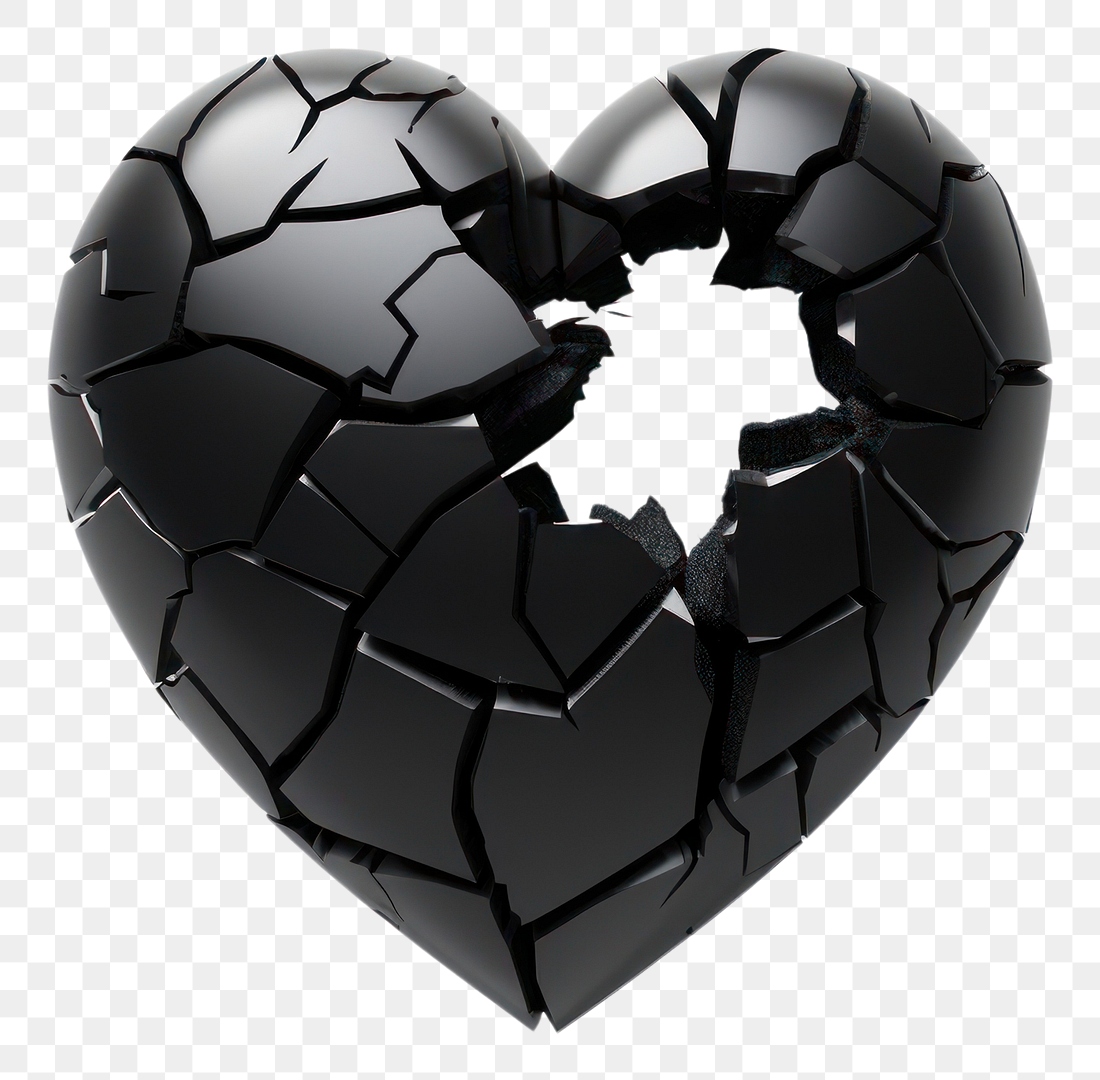 PNG Broken heart broken black | Premium PNG - rawpixel