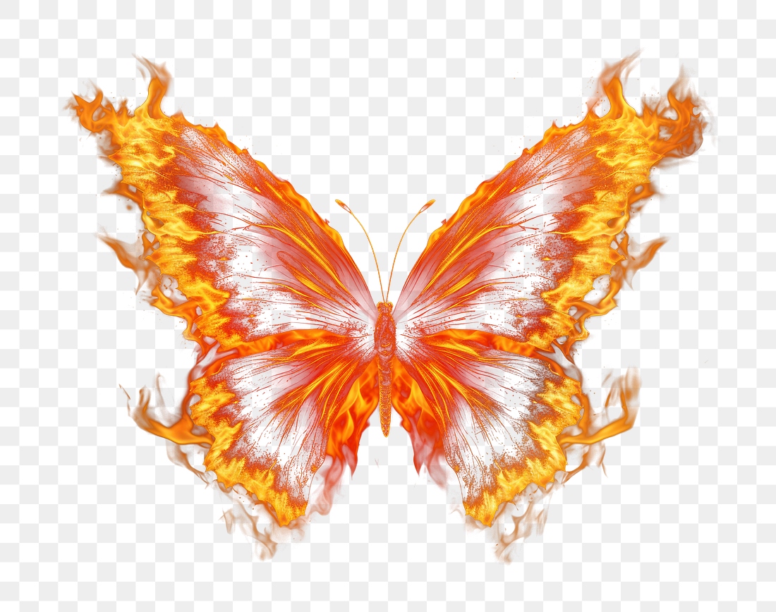 PNG Butterfly fire butterfly burning | Premium PNG - rawpixel