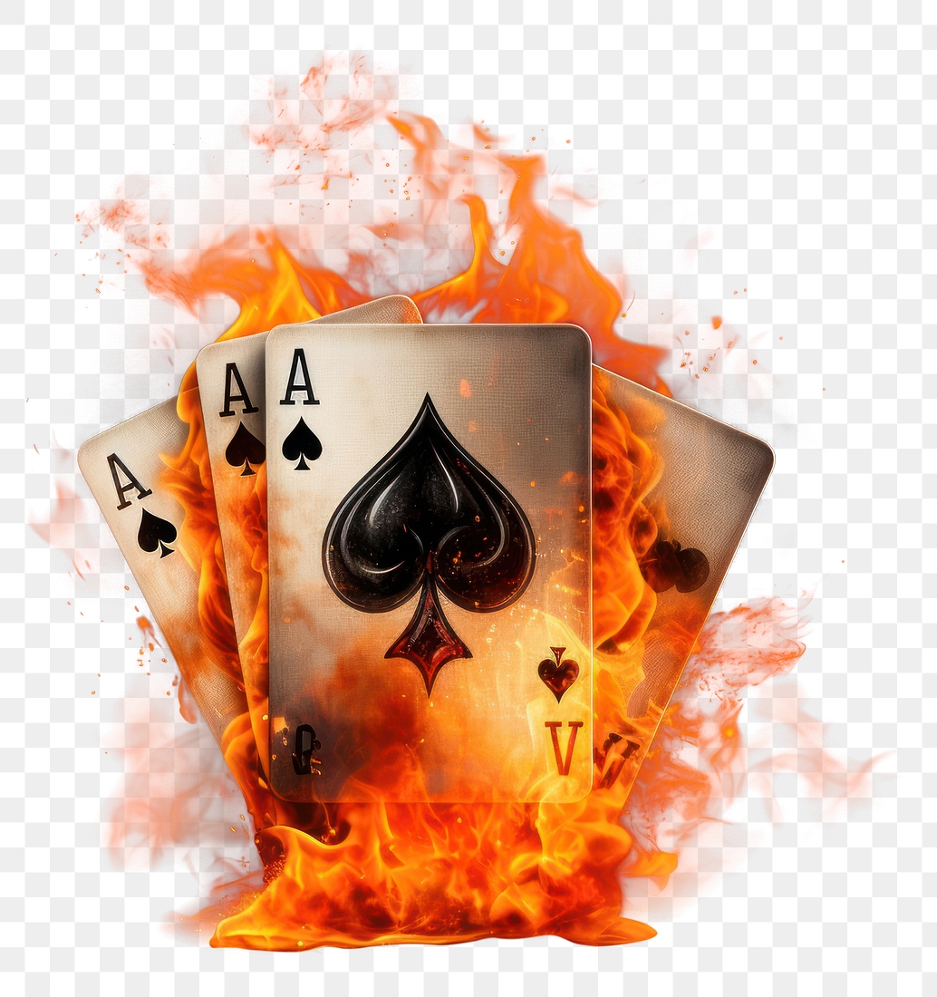 PNG Fire gambling burning cards | Free PNG - rawpixel