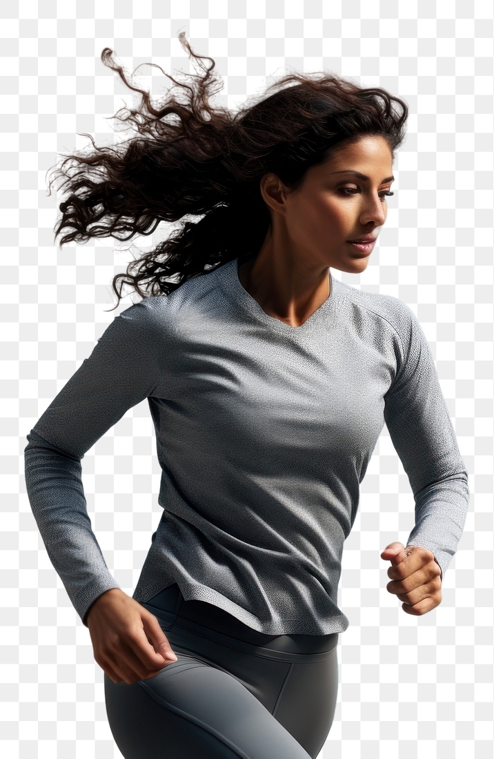 PNG Woman running sports outfit | Free PNG - rawpixel
