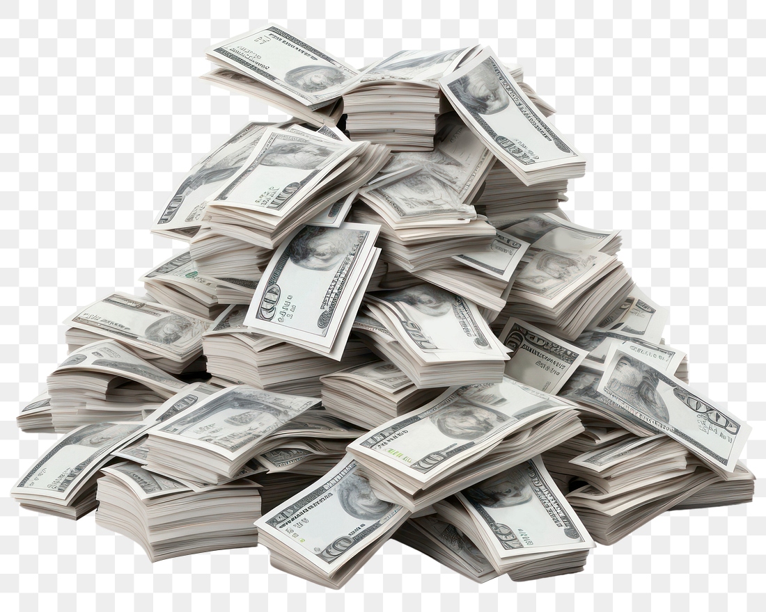 PNG Dollars stack money white | Free PNG - rawpixel