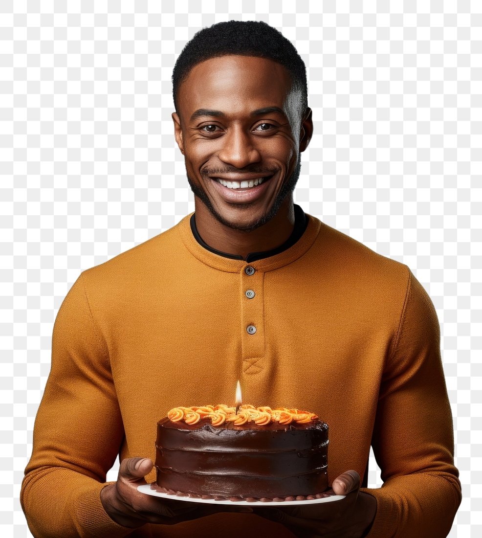 PNG Black man cake birthday | Premium PNG - rawpixel