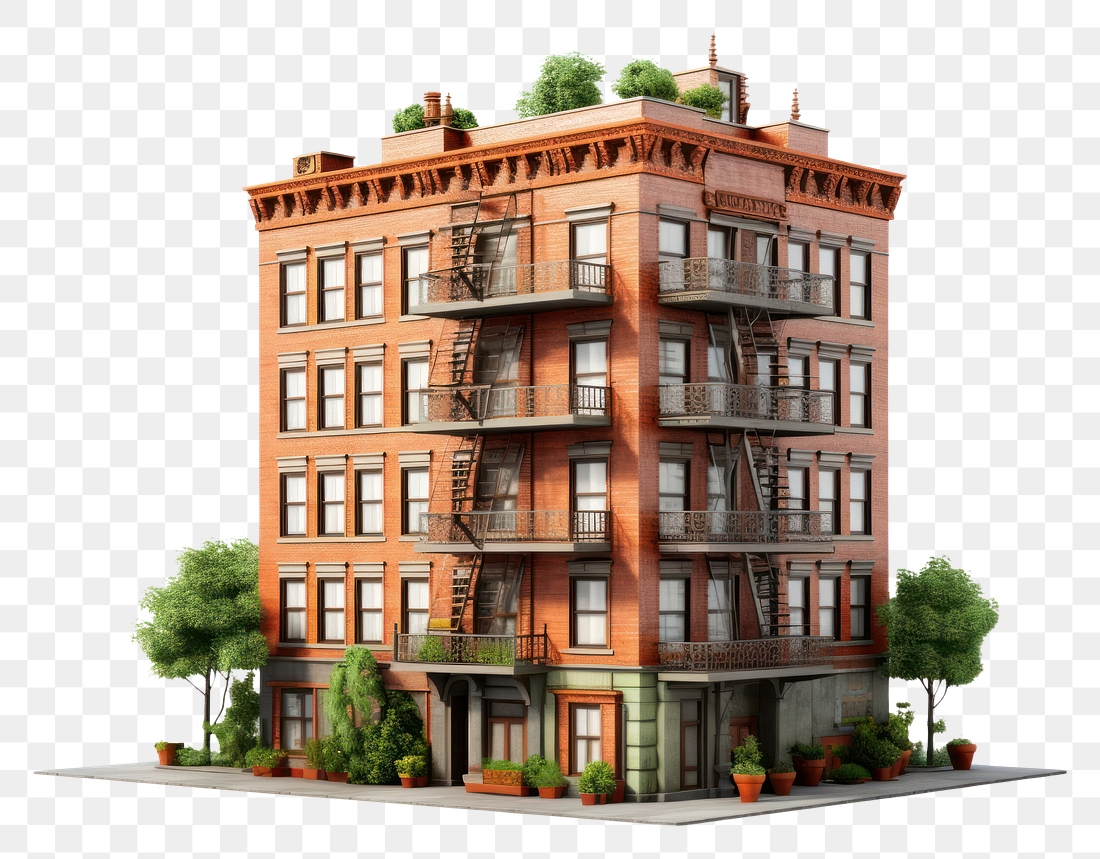 PNG Brick apartment architecture building | Free PNG - rawpixel