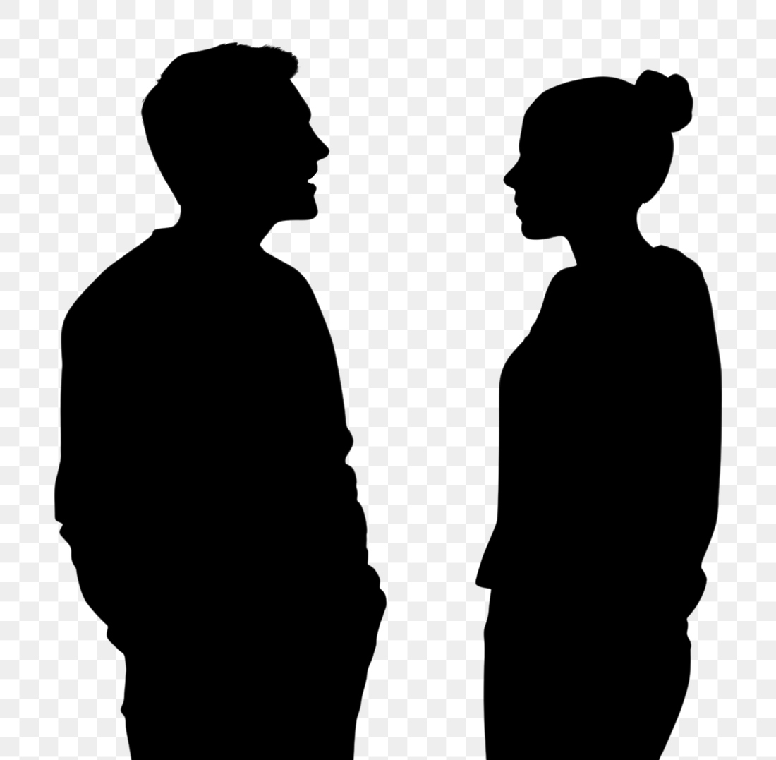 PNG People talking silhouette backlighting | Free PNG - rawpixel